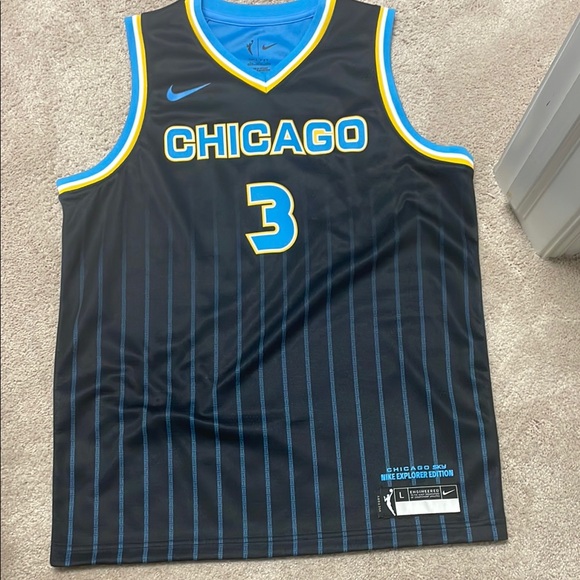 Nike | Shirts & Tops | Nike Chicago Basketball Jersey Black And Blue ...